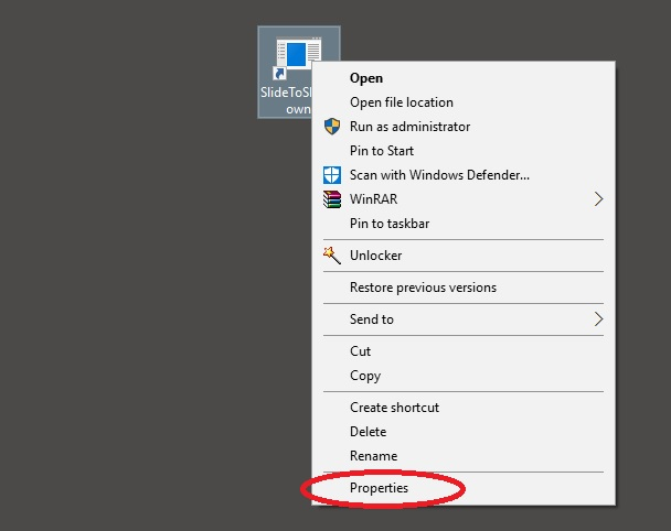 Cách tạo Slide to Shutdown trên Windows 10