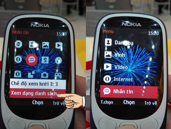 Thay đổi hiển thị menu trên Nokia 3310 2017 - Thegioididong.com